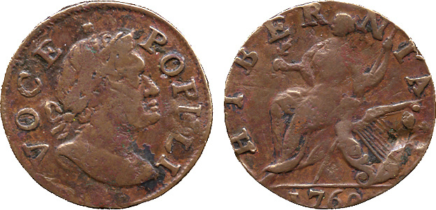 Ireland, George III, Halfpenny, 1760 | Baldwin's