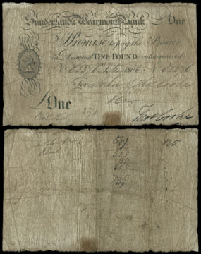 England, Sunderland & Wearmouth £1, 1806 | Baldwin's