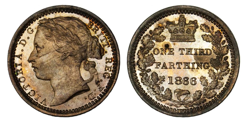 Victoria Proof One Third of a Farthing, 1866 | Baldwin's