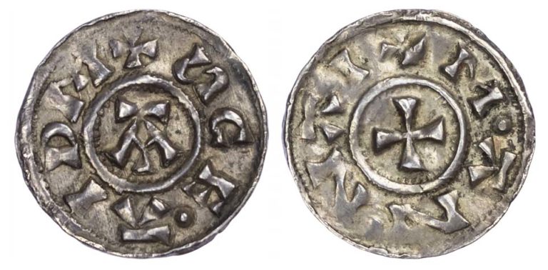 St Edmund Memorial Penny, Danish East Anglia, (885-915), moneyer Mannai ...
