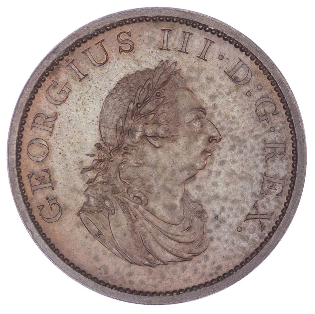 George III (1760-1820), Pattern Halfpenny in bronzed copper, Restrike ...