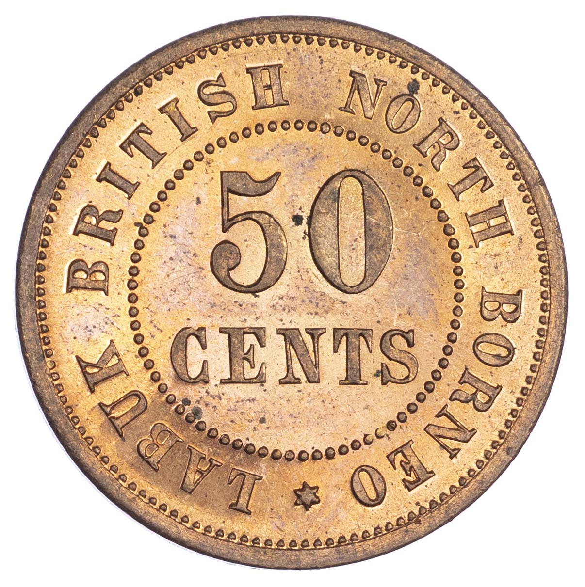 Malaysia, British North Borneo, Labuk, copper Proof 50 Cents | Baldwin's Malaysia, British North Borneo, Labuk, copper Proof 50 Cents | Baldwin's