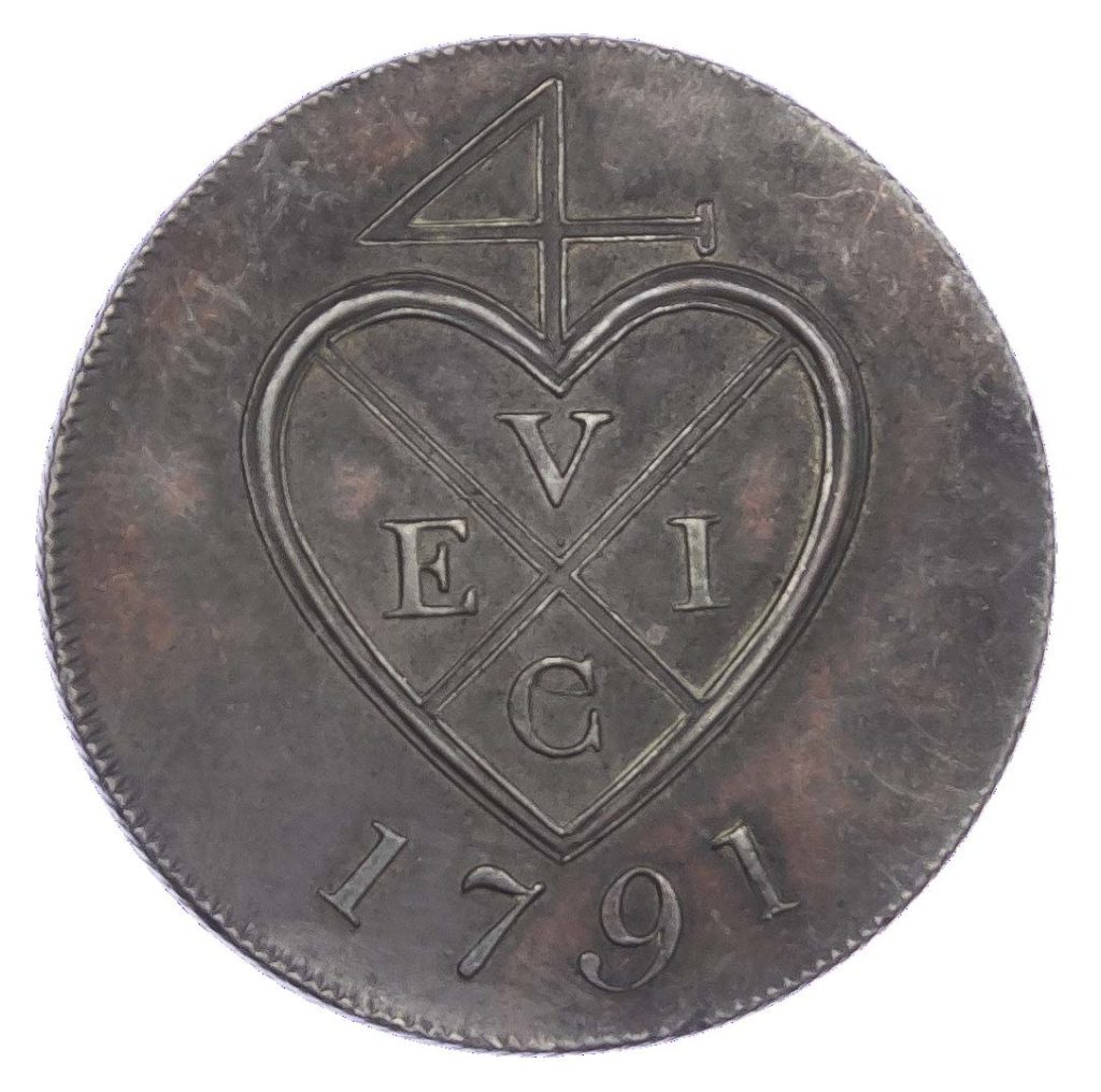 India, EIC, Bombay Presidency, copper Proof 2 Pice, 1791, Soho mint ...