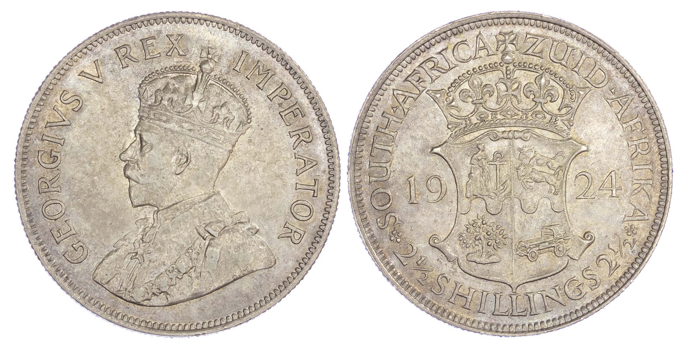 South Africa, George V (1910-1936), silver Halfcrown, 1924 | Baldwin's South Africa, George V (1910-1936), silver Halfcrown, 1924 | Baldwin's