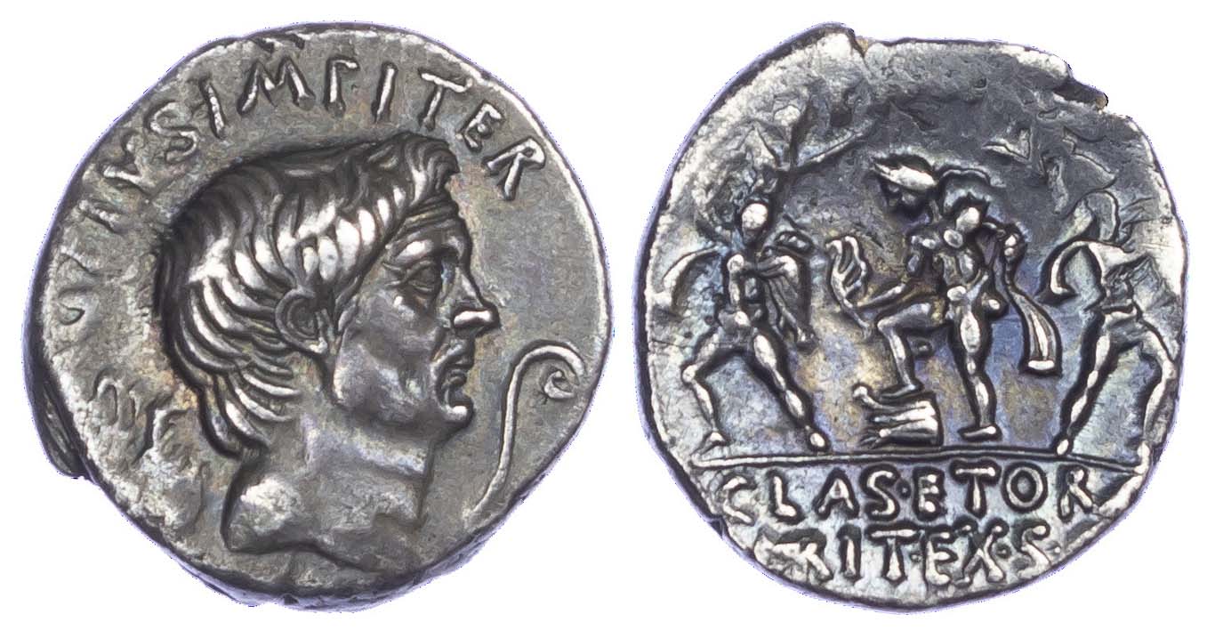 Sextus Pompey Silver Denarius Baldwin s Sextus Pompey Silver Denarius Baldwin s