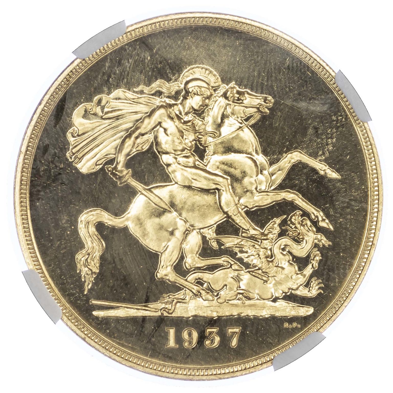 1937 George VI Proof Five Pounds - PF63 Cameo | Baldwin's