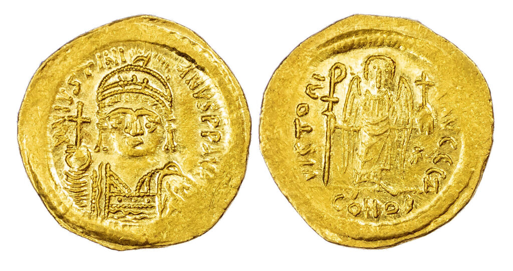 Justinian, Gold Solidus | Baldwin's