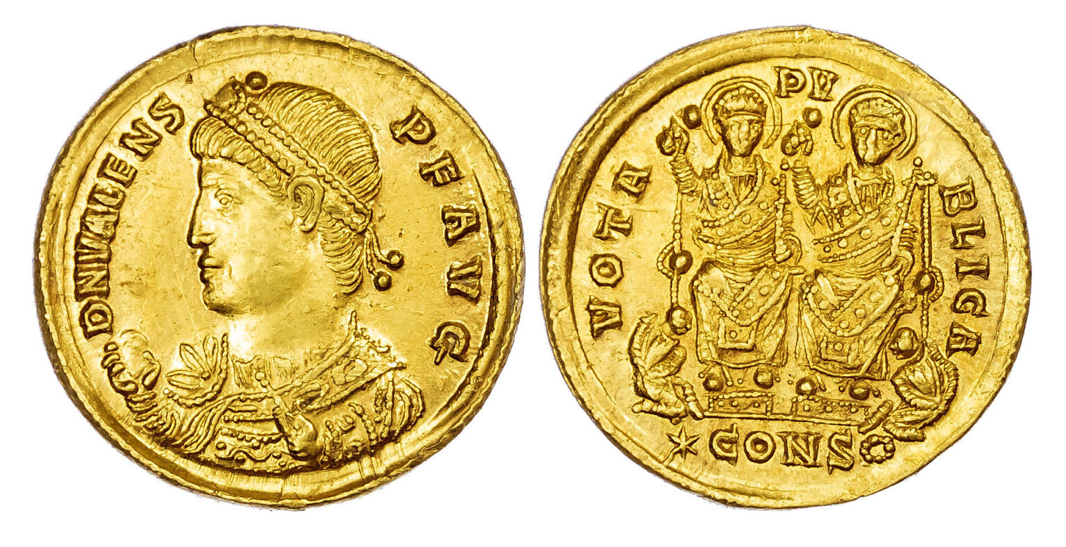 Valens, Gold Solidus | Baldwin's