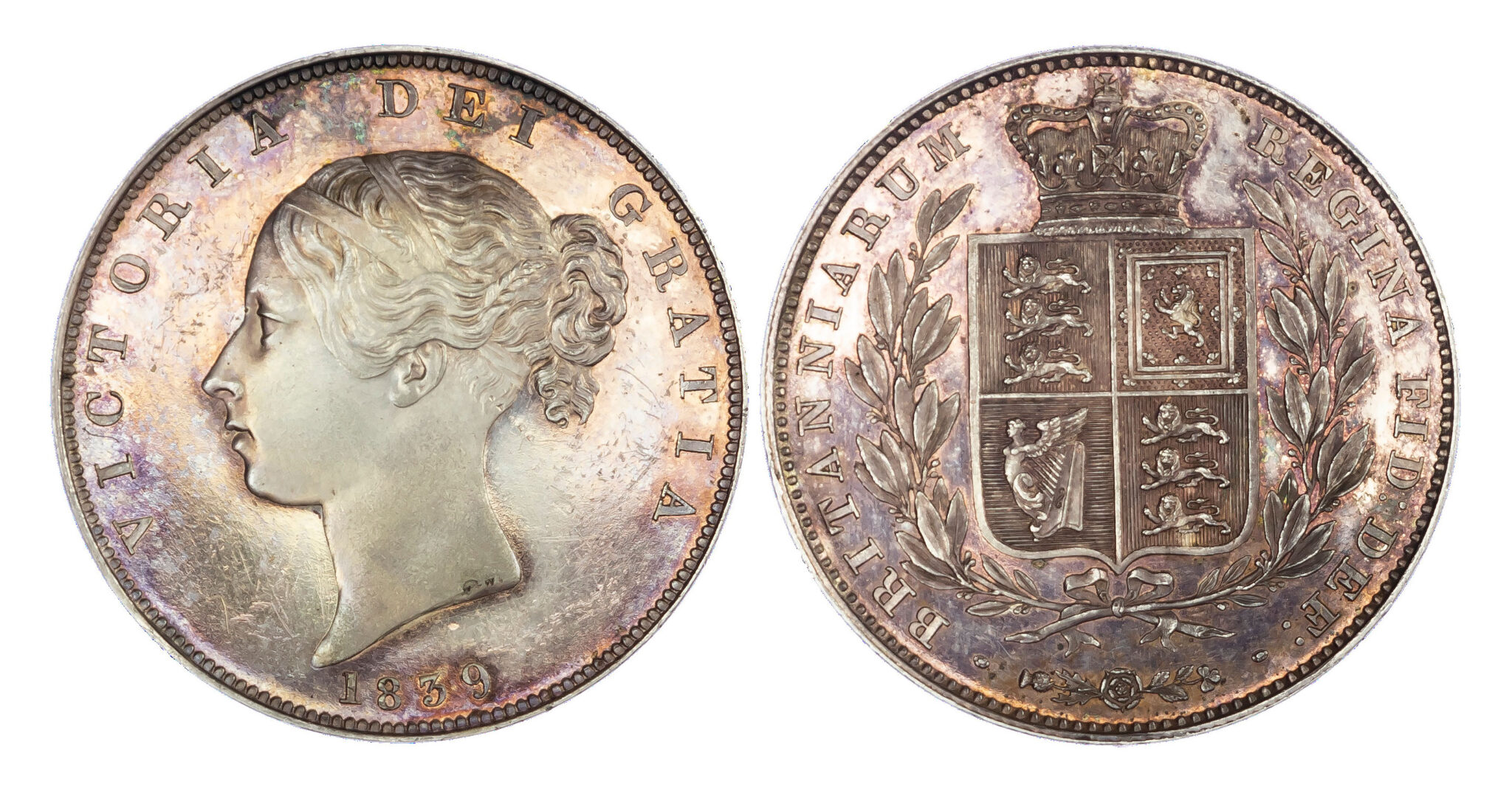 Victoria (1837-1901), Proof Halfcrown, 1839 | Baldwin's