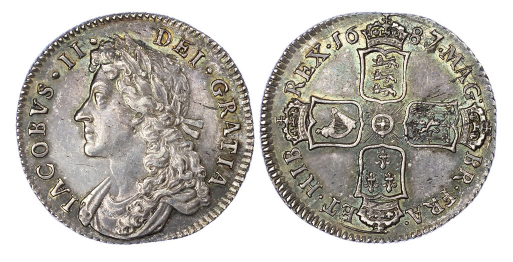 James II (1685-88), Shilling, 1687/6 | Baldwin's