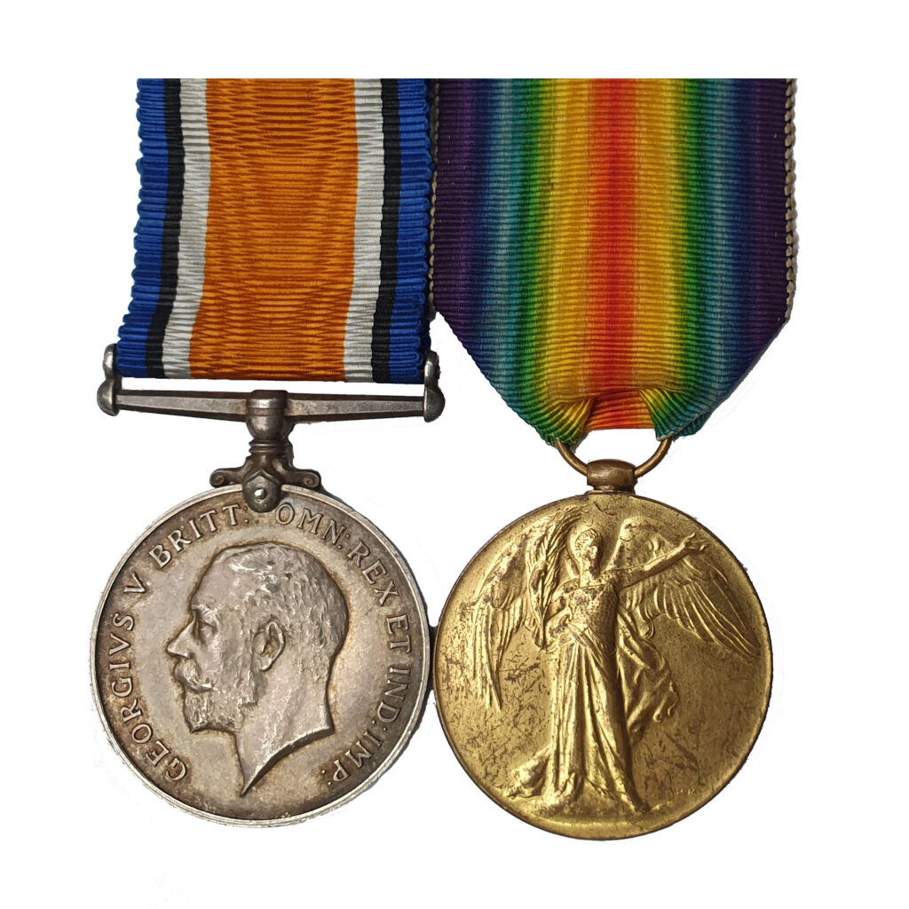 A British War and Victory Medal Pair awarded to Private William ...