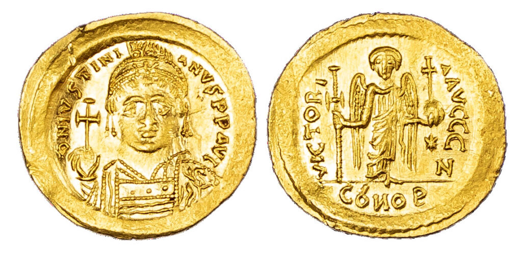 Justinian, Gold Solidus | Baldwin's
