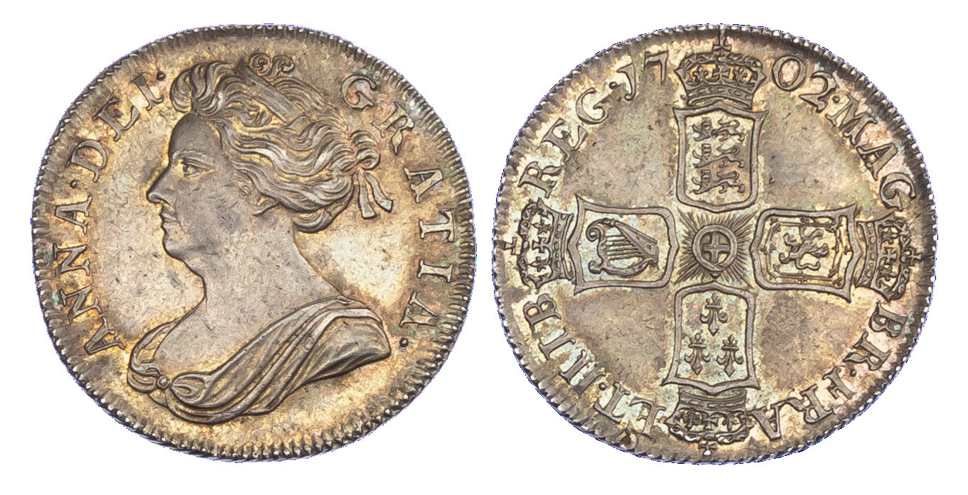 Anne (1702-14), Shilling, 1702 | Baldwin's