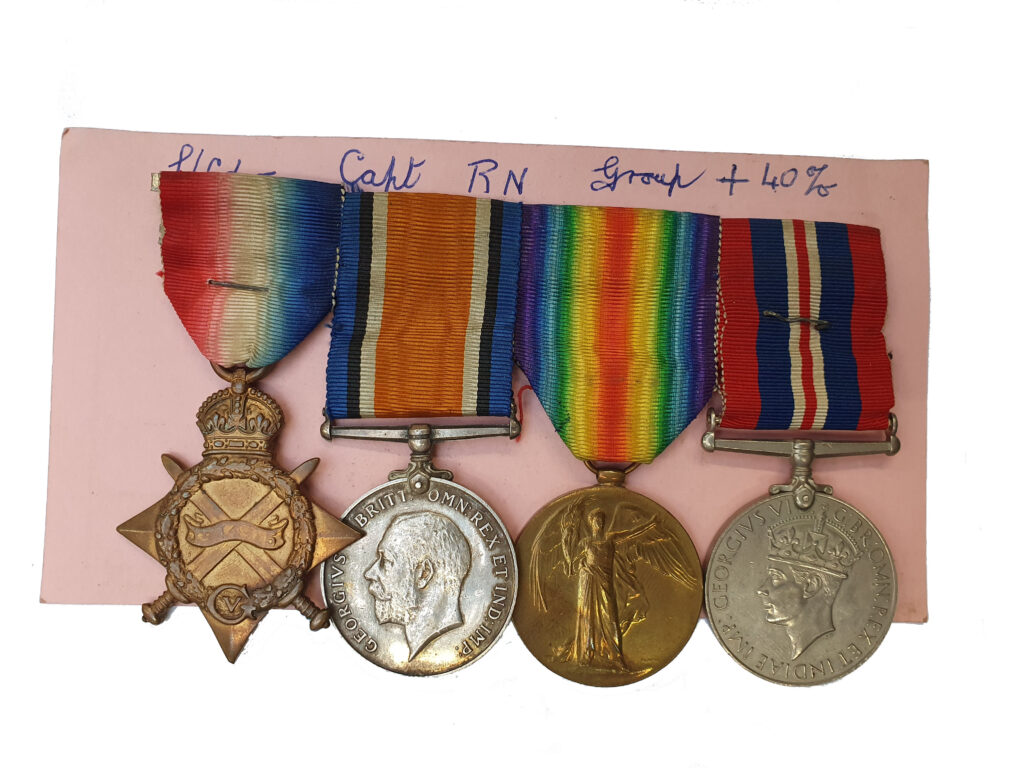 A Great War, Renamed, 1914-15 Trio and World War Two 1939-45 War Medal attributed to Captain ...