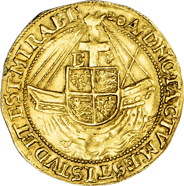 Elizabeth I (1558-1603), Angel, sixth issue (1583-1600), mintmark Key ...