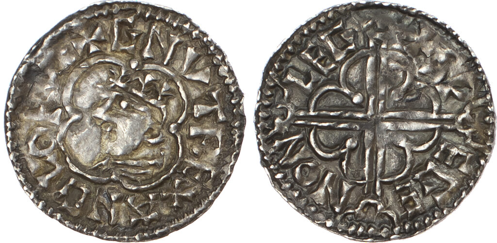 Canute (1016-35), Penny, quatrefoil type (c.1017-23), Chester mint: Ex ...