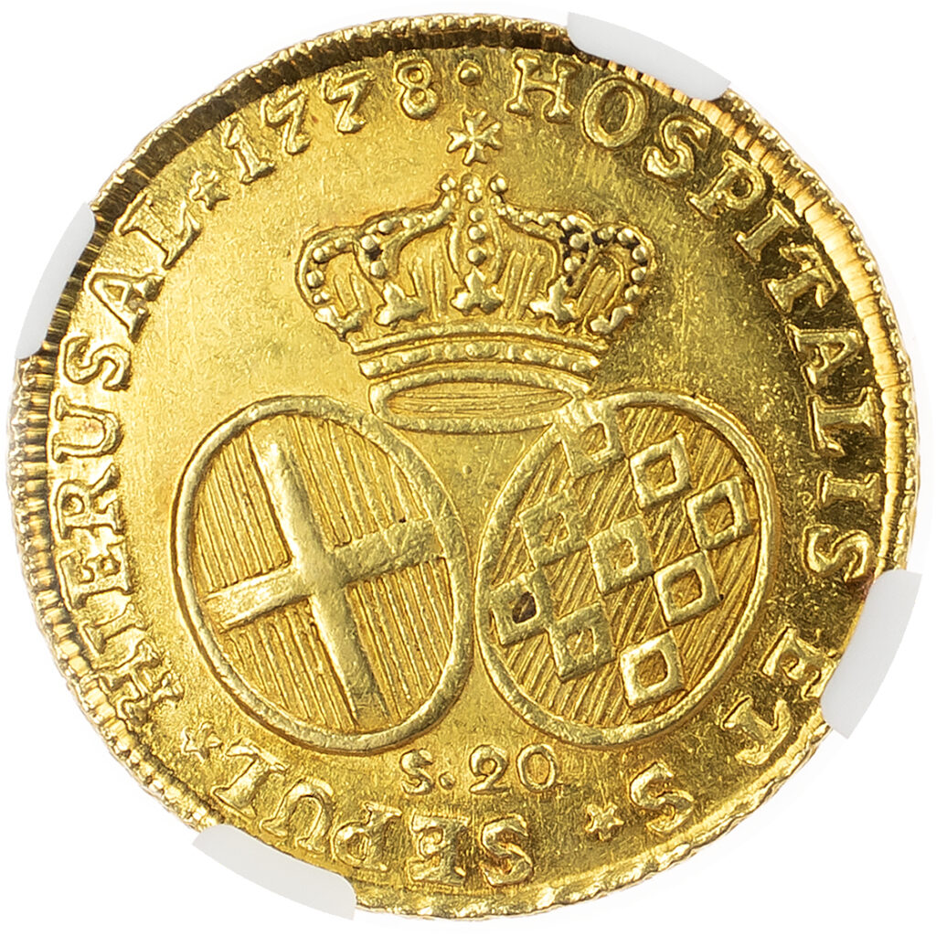 Malta, Emmanuel de Rohan (1775-1797), gold 20 Scudi, 1778 - AU 58 ...