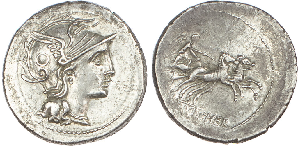 C. Claudius Pulcher, Silver Denarius | Baldwin's