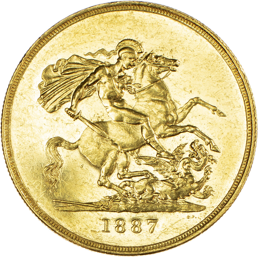 Victoria (1837-1901), 1887 Five Pounds. Jubilee Type | Baldwin's