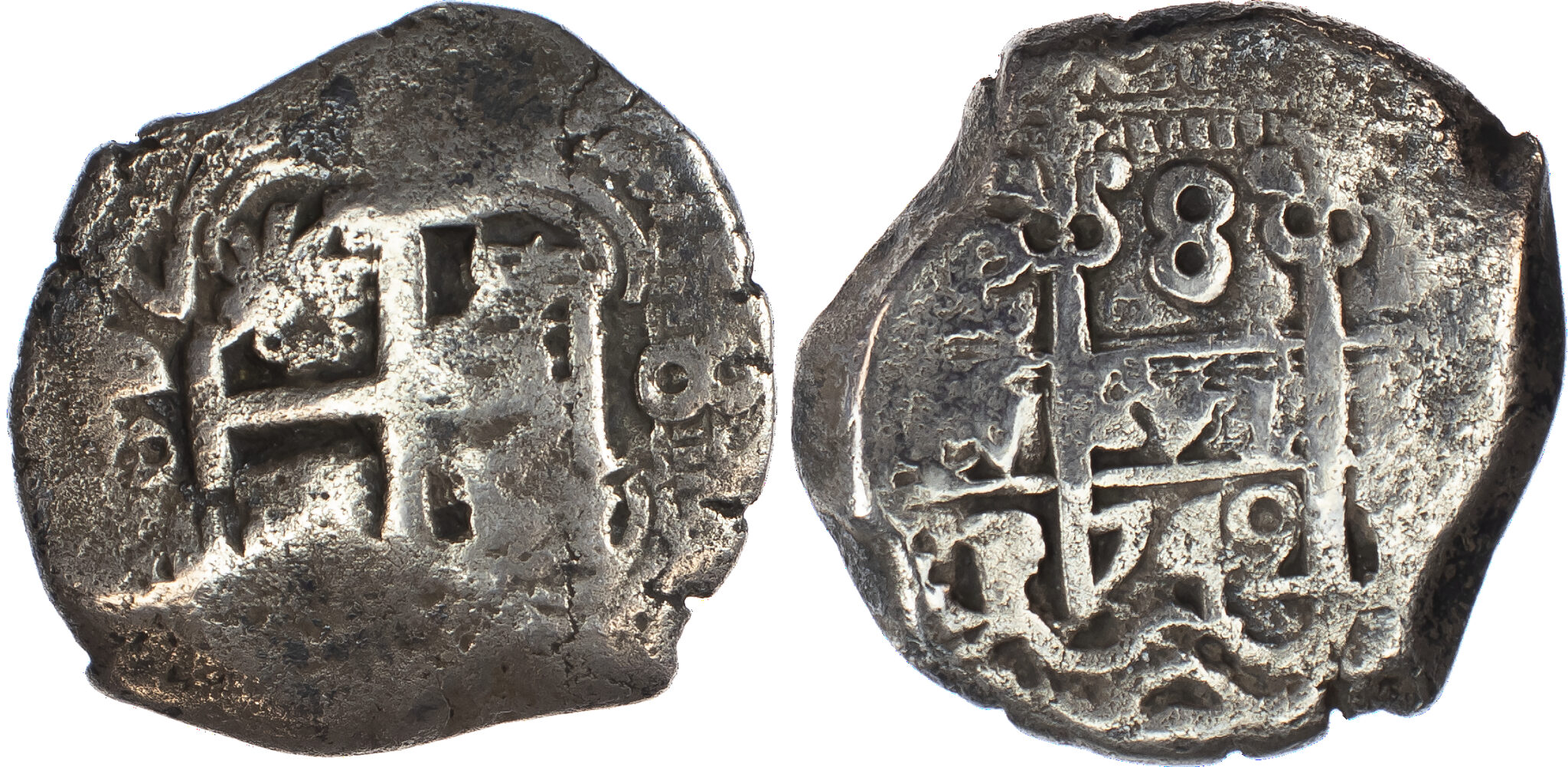 Bolivia, Ferdinand VI (1746-1759), silver Cob of 8 Reales, 1749, Potosi ...