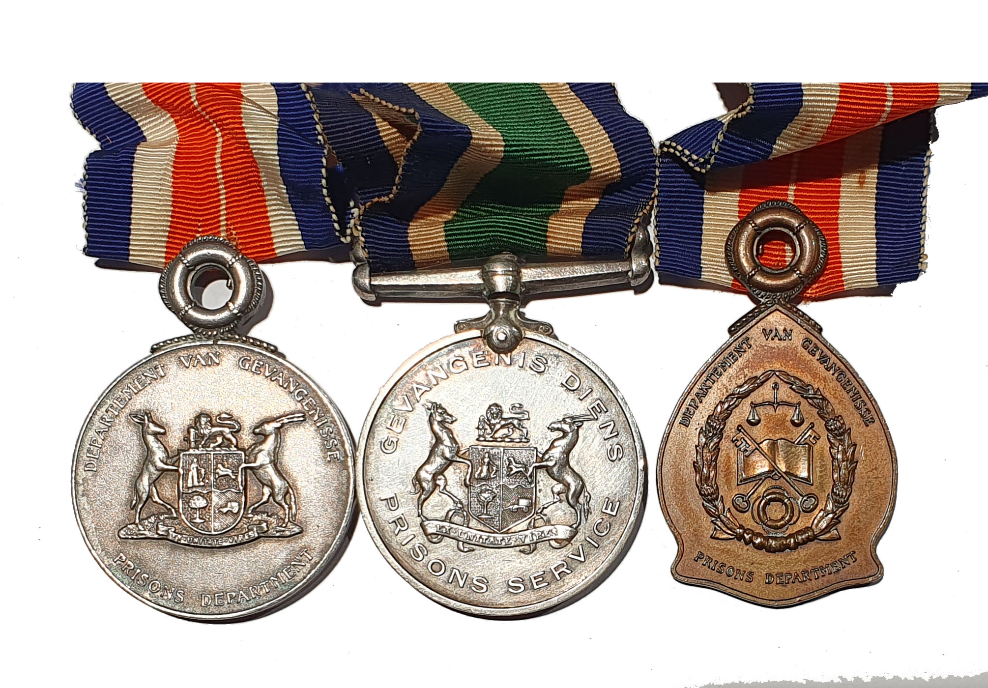 South African Prison Service Group of three awarded to Lieutenant J.J ...