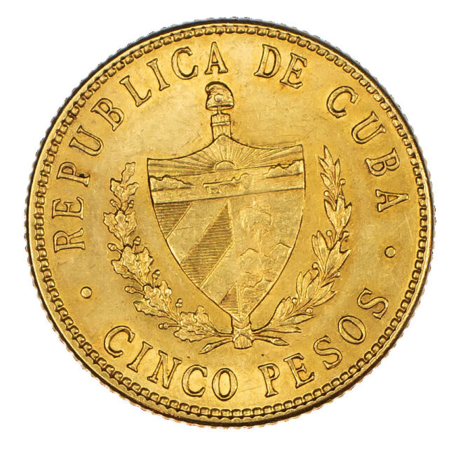 Cuba, Republic, gold 5 Pesos, 1915 | Baldwin's