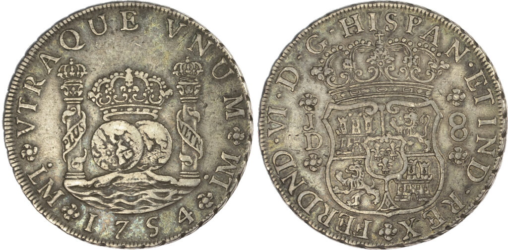 Peru (colonial), Ferdinand VI (1746-1759), silver 8 Reales, 1754 ...