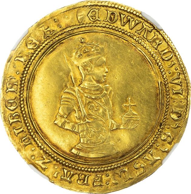 Edward VI Sovereign Third Period NGC AU53 | Baldwin's