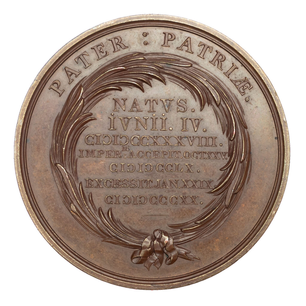 Death of George III (1760-1820), Bronze Medal by C H Küchler | Baldwin's