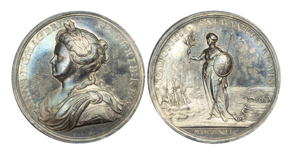Anne (1702-1714), Treaty of Utrecht, Silver Medal 1713 | Baldwin's