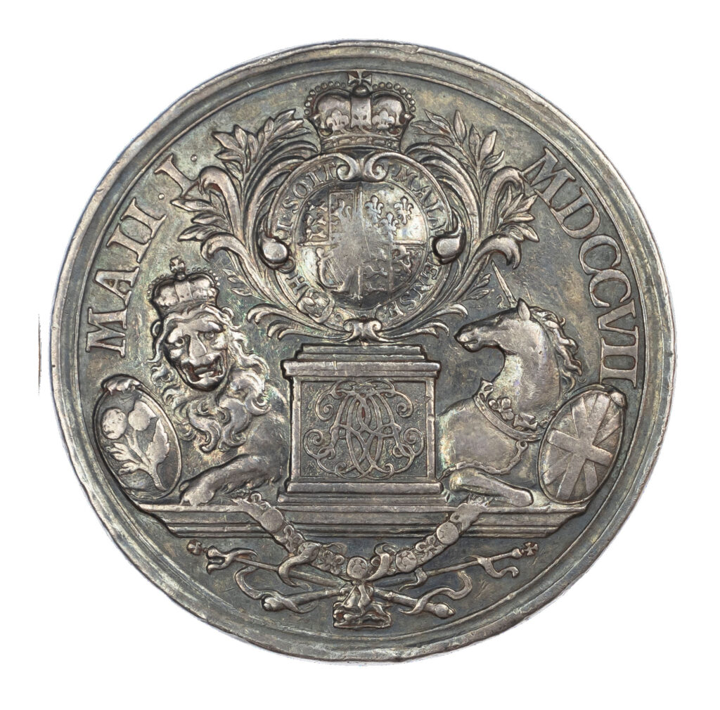 Anne (1702-1714), Union of England and Scotland, 1707, Silver Medal ...