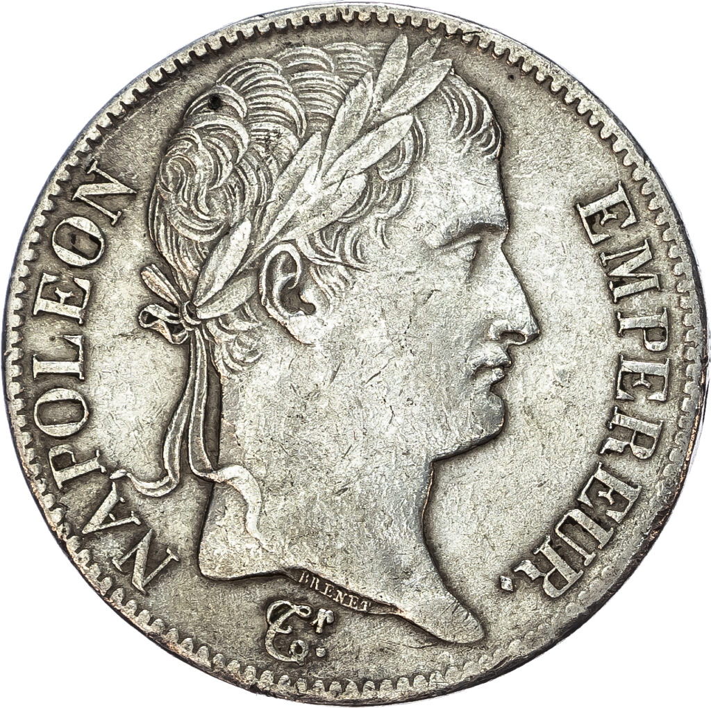 France, First Empire, Napoleon (1804-1815), silver 5 Francs, 1812 M ...