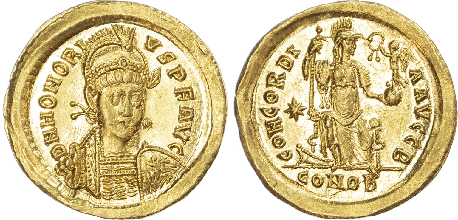 Honorius, Gold Solidus | Baldwin's