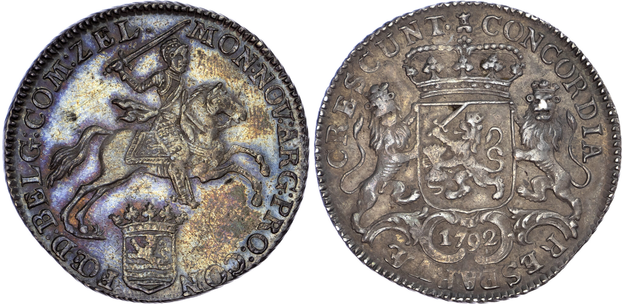 Netherlands, Zeeland, silver Half Ducaton, 1792 | Baldwin's