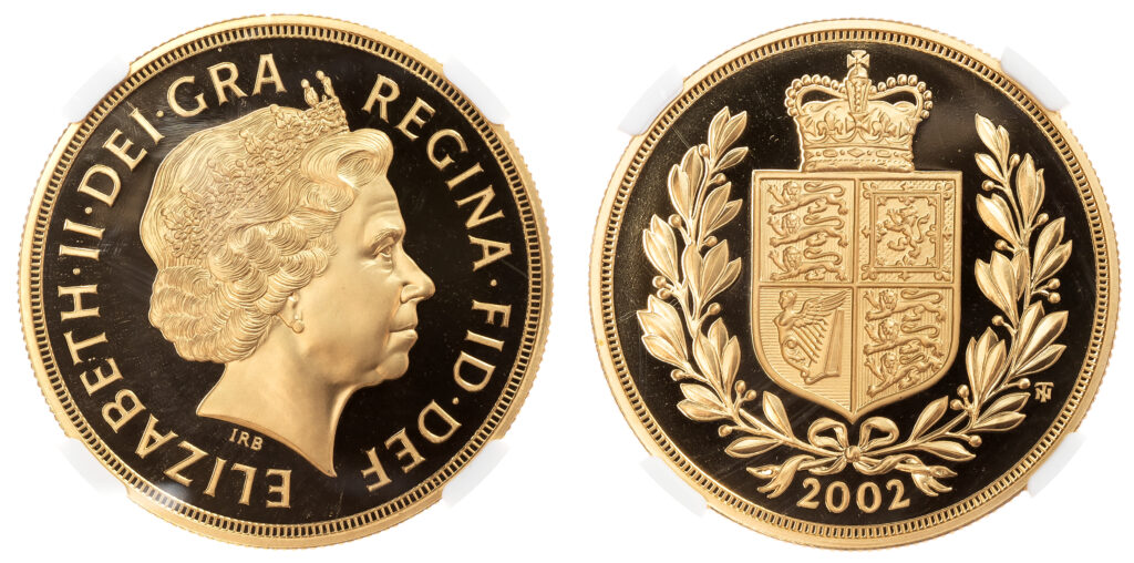 Elizabeth II, Five Pound 2002 Proof | Baldwin's