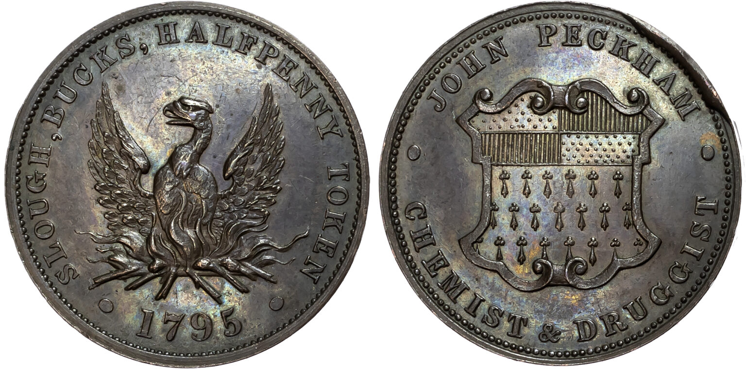 Bucks . Slough, John Peckham Halfpenny 1795 | Baldwin's