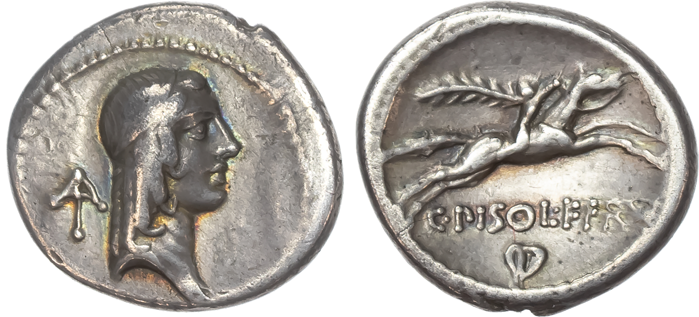 L. Calpurnius Piso Frugi Silver Denarius | Baldwin's