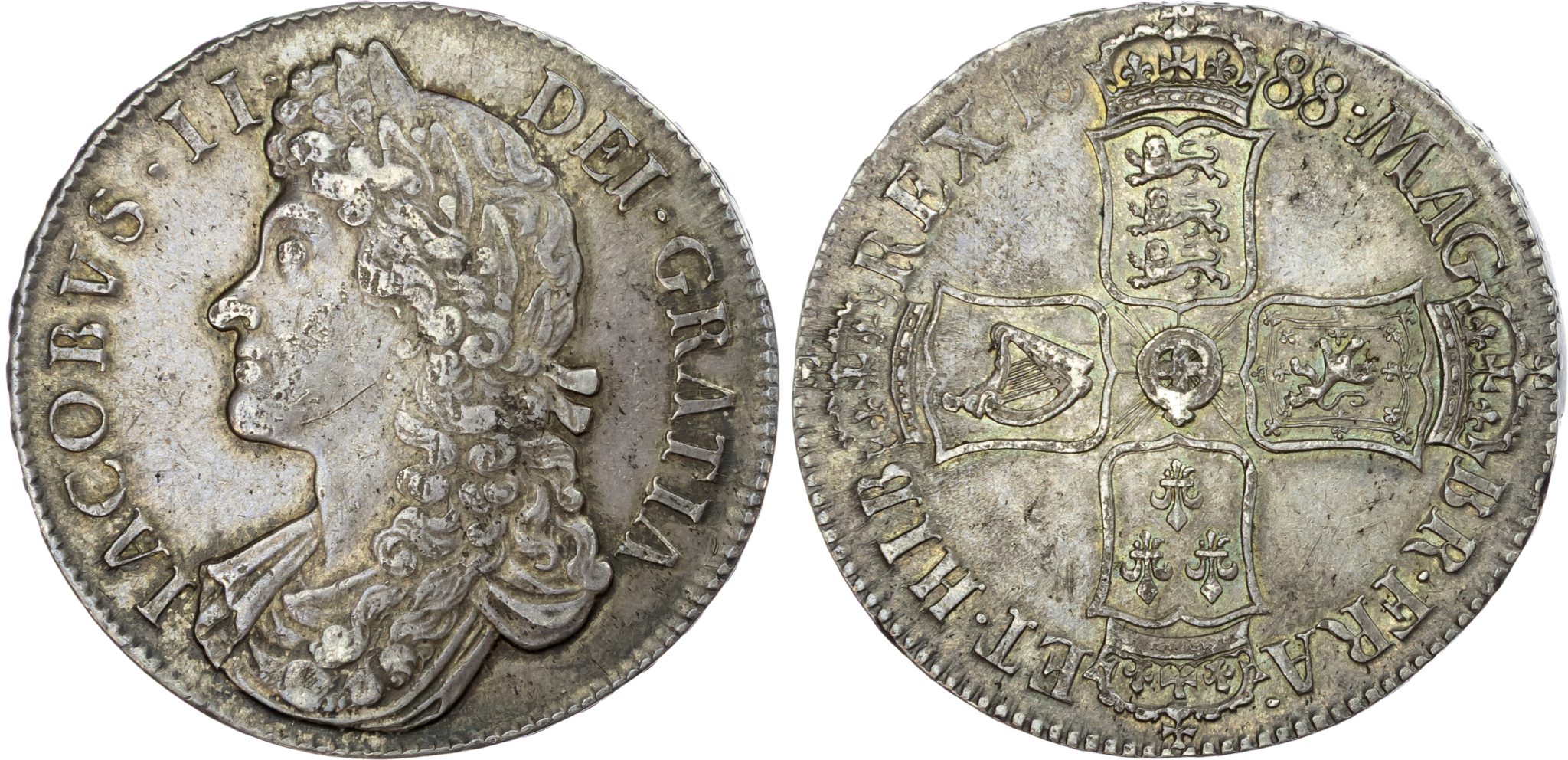 James II, Silver Crown, 1688, QUARTO | Baldwin's