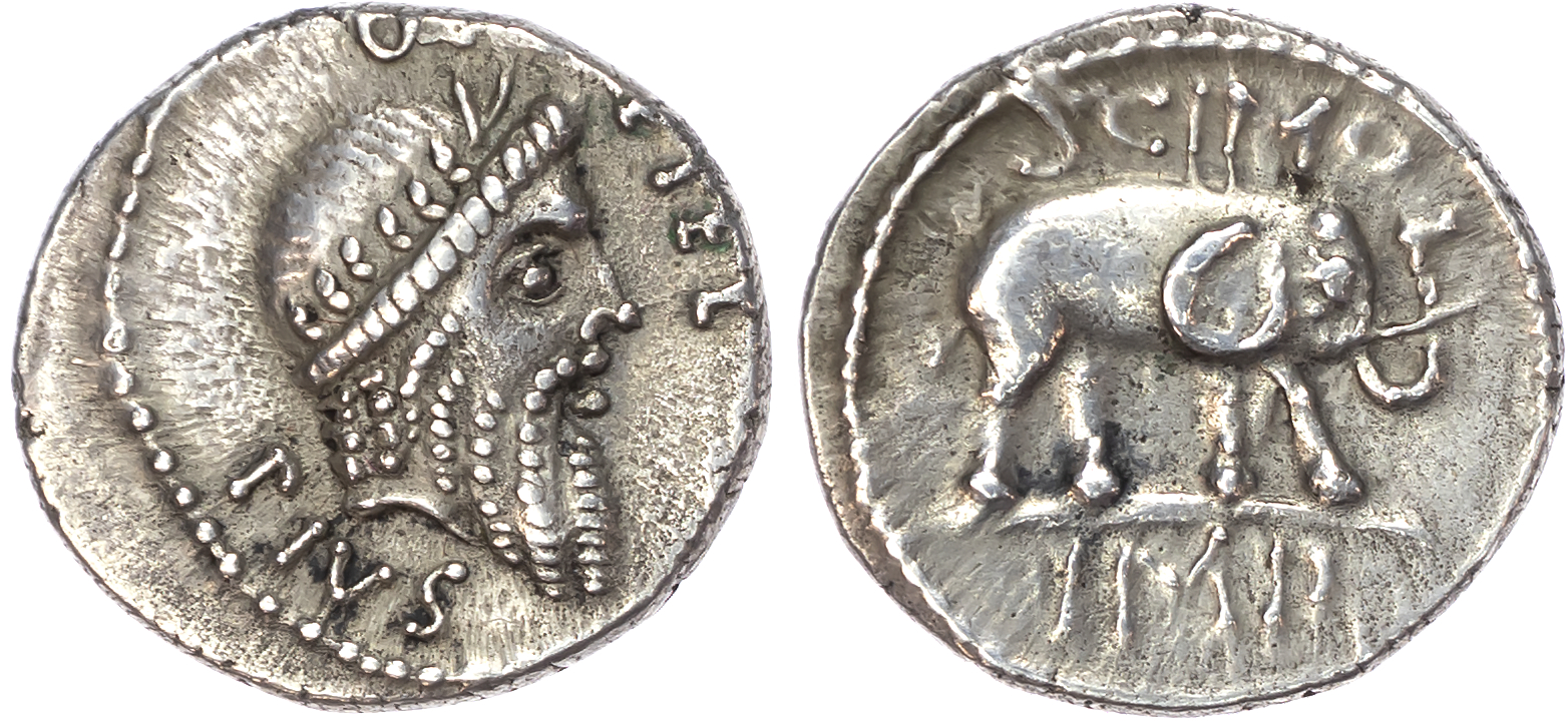 Roman Republic, Q. Caecilius Metellus Pius Scipio (47-46 BC) Silver ...