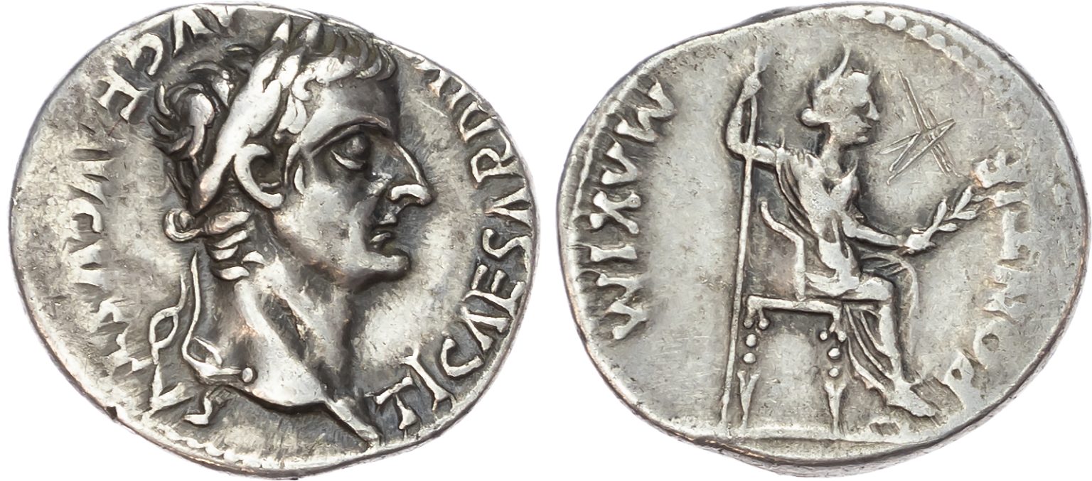 Tiberius (AD 14-37) Silver Denarius | Baldwin's