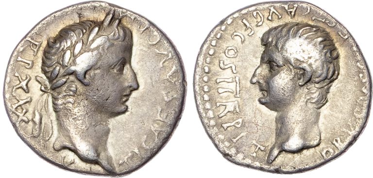 Tiberius (AD 14-37) with Drusus as Caesar, Silver Drachm | Baldwin’s