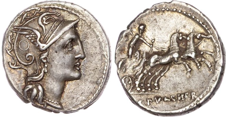 C. Claudius Pulcher (110-109 BC) Silver Denarius | Baldwin’s